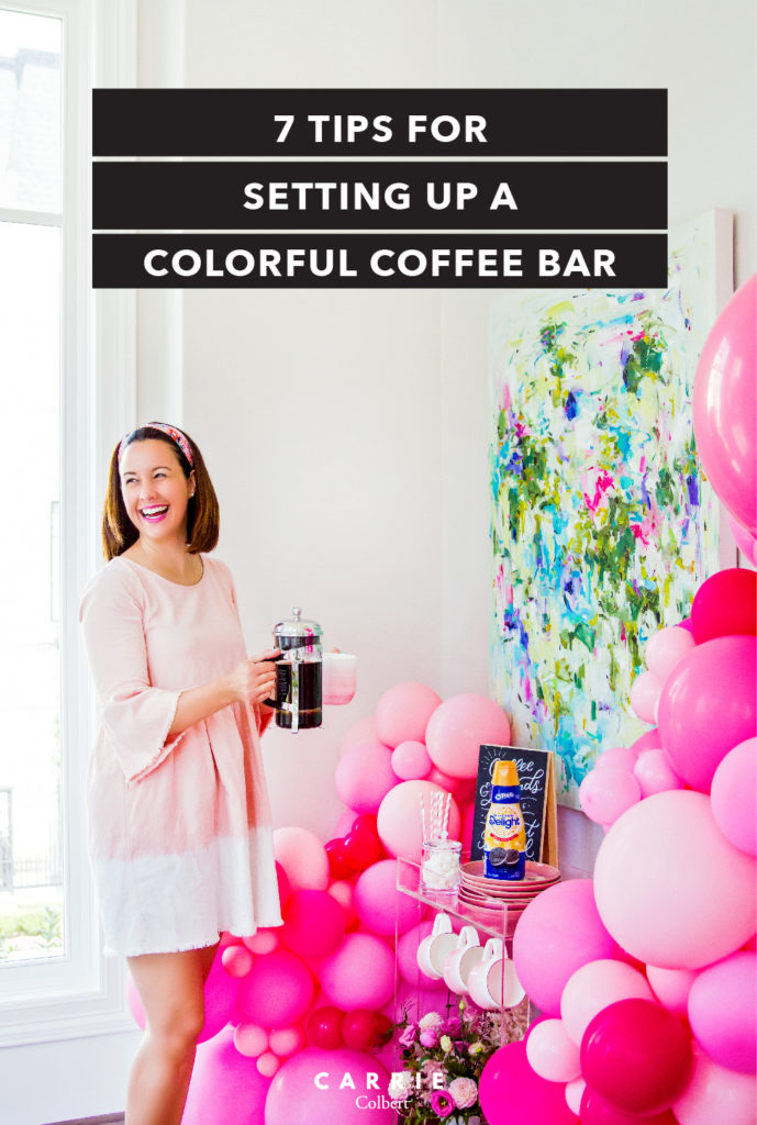 7 Tips to Create a Colorful Coffee Bar - Carrie Colbert
